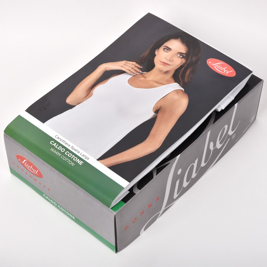 Canotta donna Liabel spalla larga 100% caldo cotone 0282816 | Intimorosa