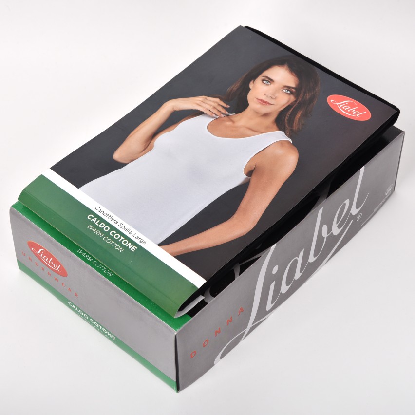 Canotta donna Liabel spalla larga 100% caldo cotone 0282816 | Intimorosa