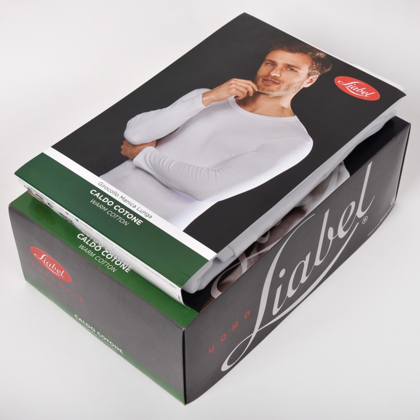 Maglia uomo girocollo manica lunga Liabel 02828333 100% caldo cotone ...