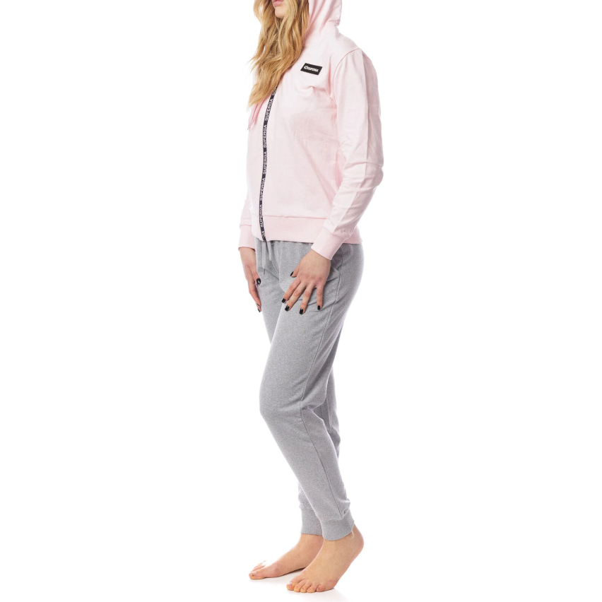 Tuta donna cotone Superga full zip SWS23207 rosa grigio sport tempo ...