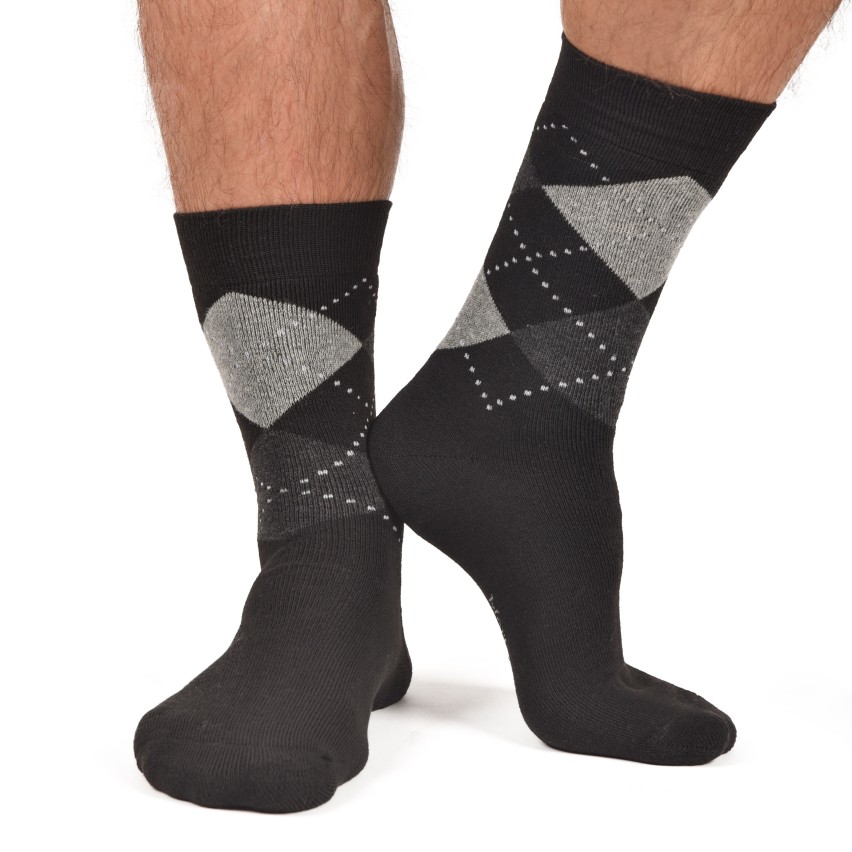 Calze corte invernali Meritex 213 rombi in pile caldo 4 paia