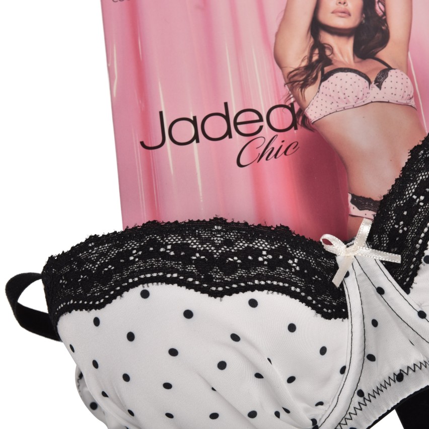 Coordinato Jadea 4499 balconcino + slip cotone pizzo a pois Seta