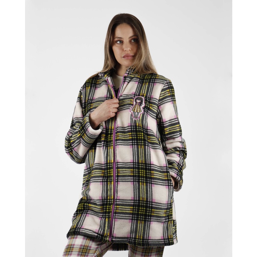 Giacca donna invernale Santoro Gorjuss 57500 pile coral scozzese ...