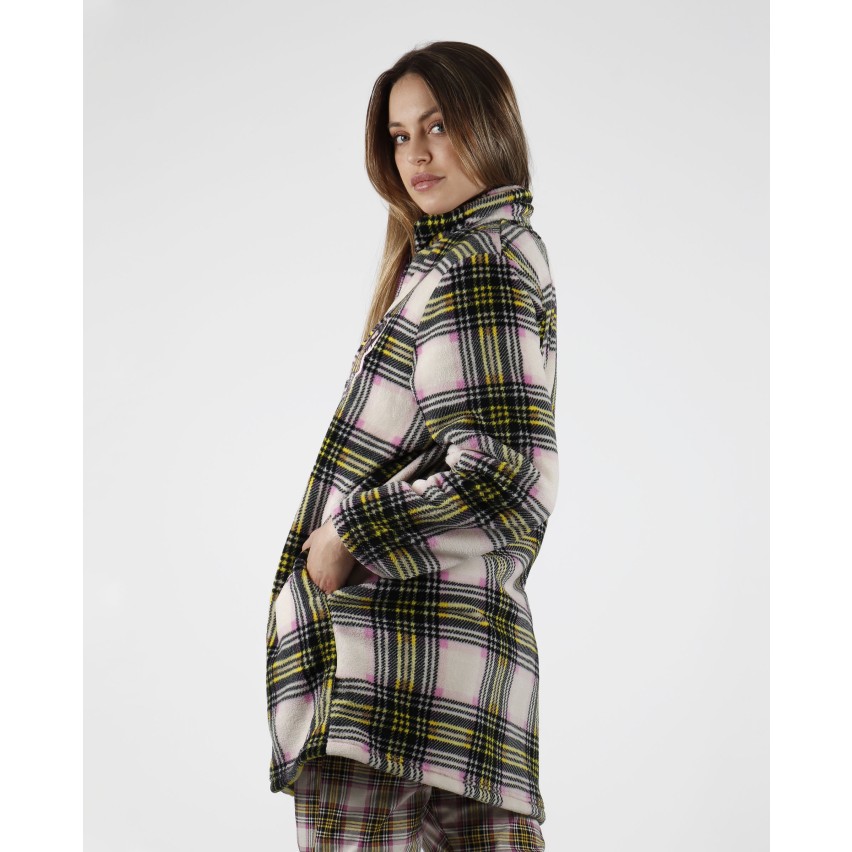 Giacca donna invernale Santoro Gorjuss 57500 pile coral scozzese ...