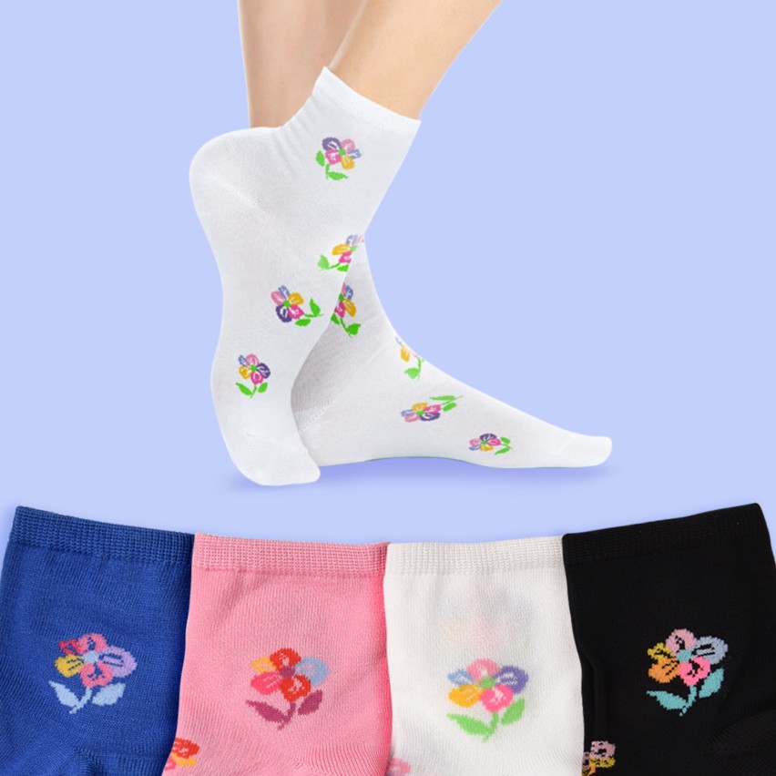 Calzini donna cotone elasticizzato 5695 Meritex 4 paia