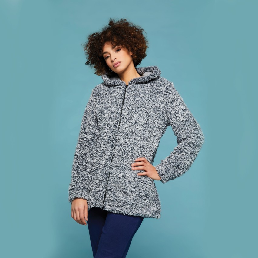 Giacca donna invernale Cippi 6043 coral pile grigio | Intimorosa