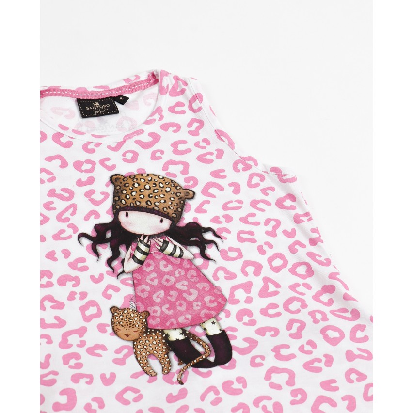 Pigiama bambina Santoro Gorjuss 60826 cotone animalier rosa | Intimorosa