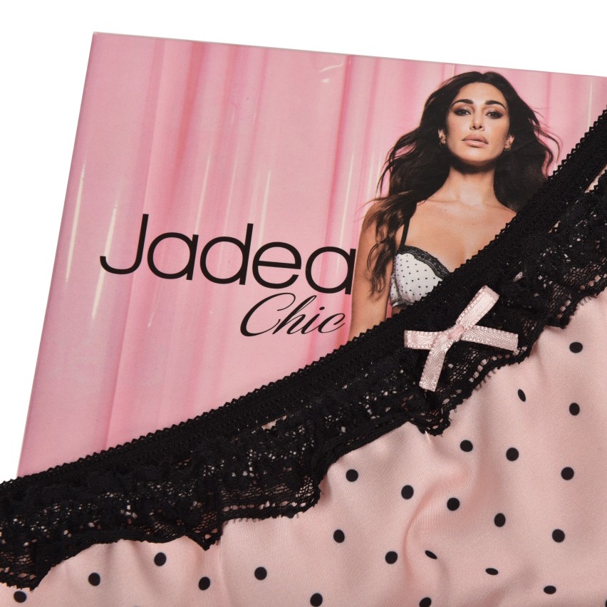 Slip midi Jadea 6327 pesco + seta a pois in cotone elasticizzato 2 pz