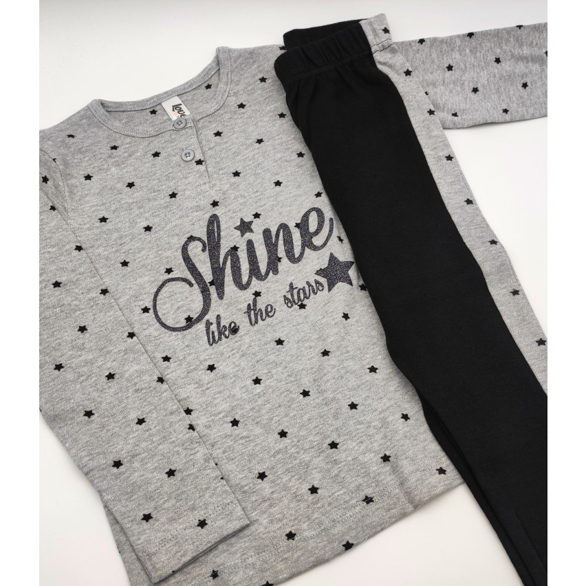 Pigiama bimba Love And Bra 31981 lungo caldo cotone | Intimorosa