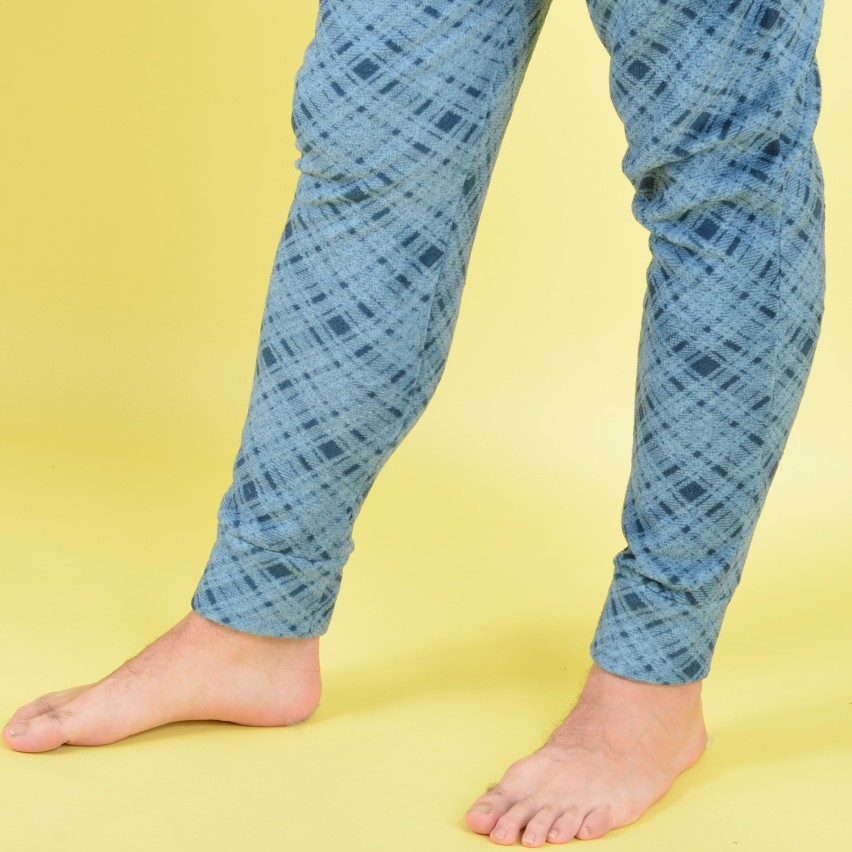 Pigiama uomo in coral invernale blu quadroni Karelpiù 3483 | Intimorosa