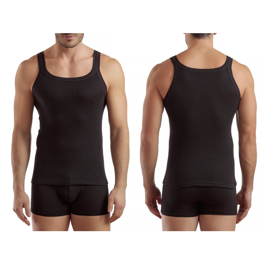 Canottiera uomo Enrico Coveri et1105 spalla stretta coste cotone 3pz ...