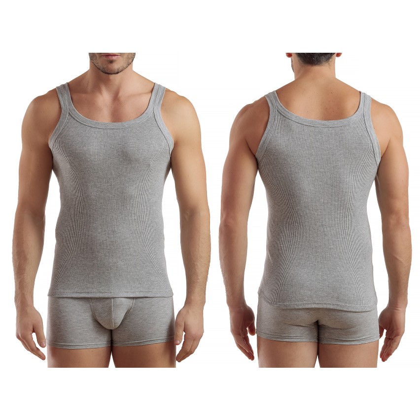Canottiera uomo Enrico Coveri et1105 spalla stretta coste cotone 3pz | Intimorosa