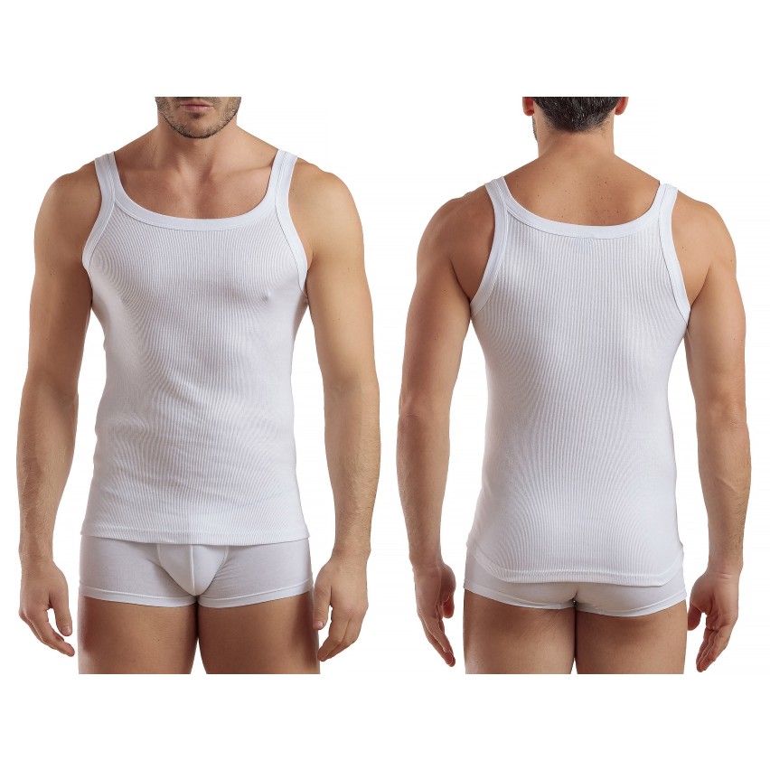 Canottiera uomo Enrico Coveri et1105 spalla stretta coste cotone 3pz | Intimorosa