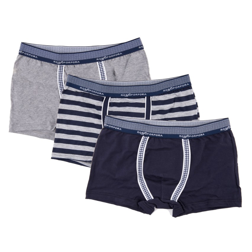 Boxer uomo ragazzo moda Rossoporpora ub1500 assortiti 3 pezzi | Intimorosa