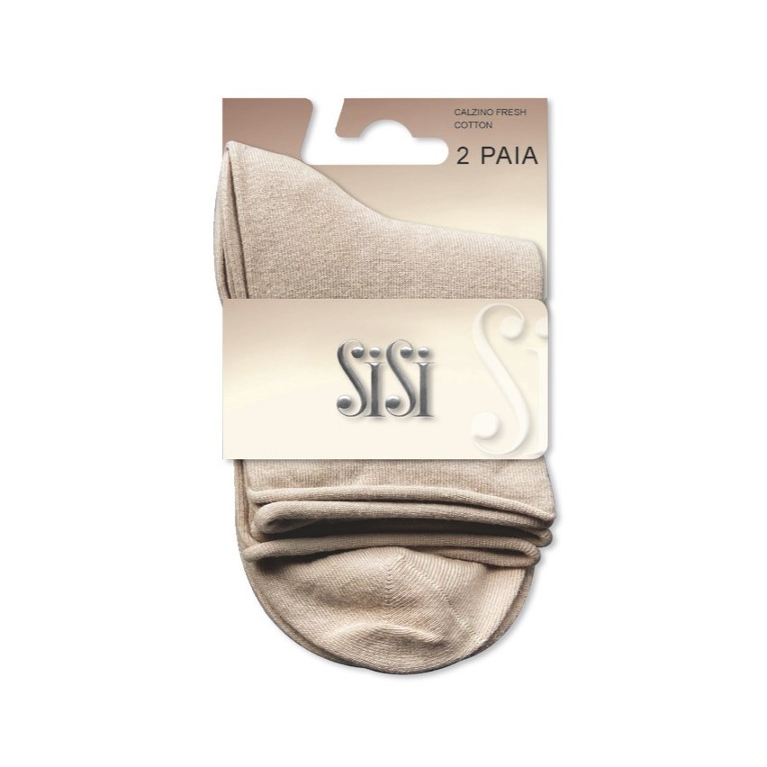 Calzini donna taglio vivo in cotone Sisi fresh cotton 2 paia