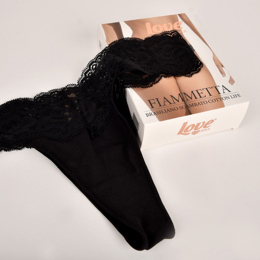 Brasiliana Love And Bra Fiammetta con pizzo floreale nero