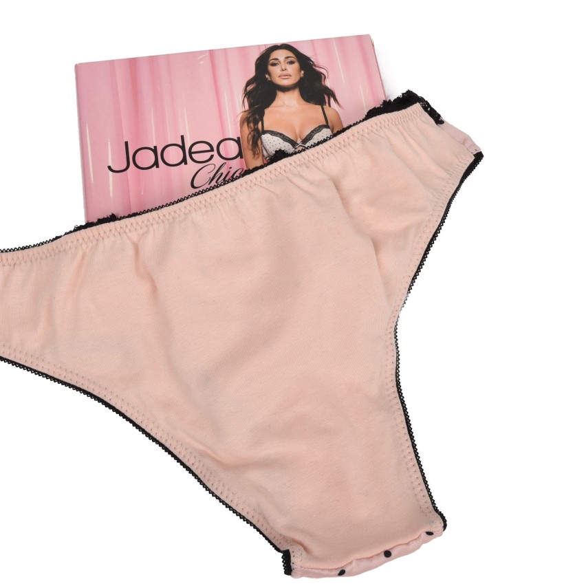 Brasiliane Jadea 6325 pesco + seta a pois in cotone elasticizzato 2 pz