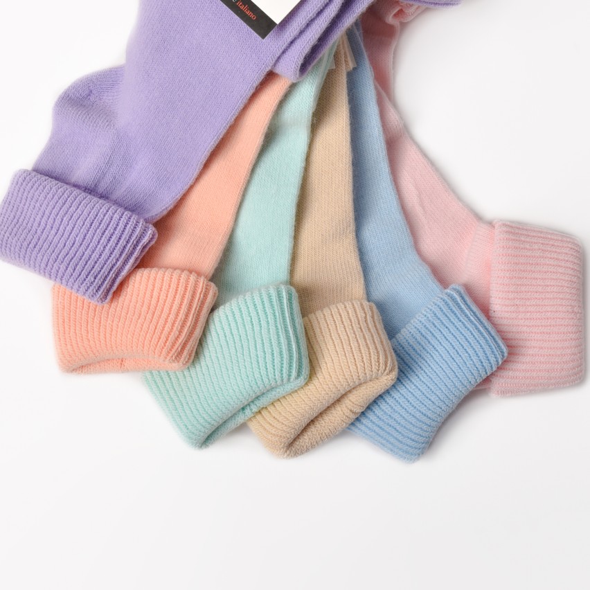 Calze donna corte morbide calde soft 3022 con risvolto 6 paia | Intimorosa