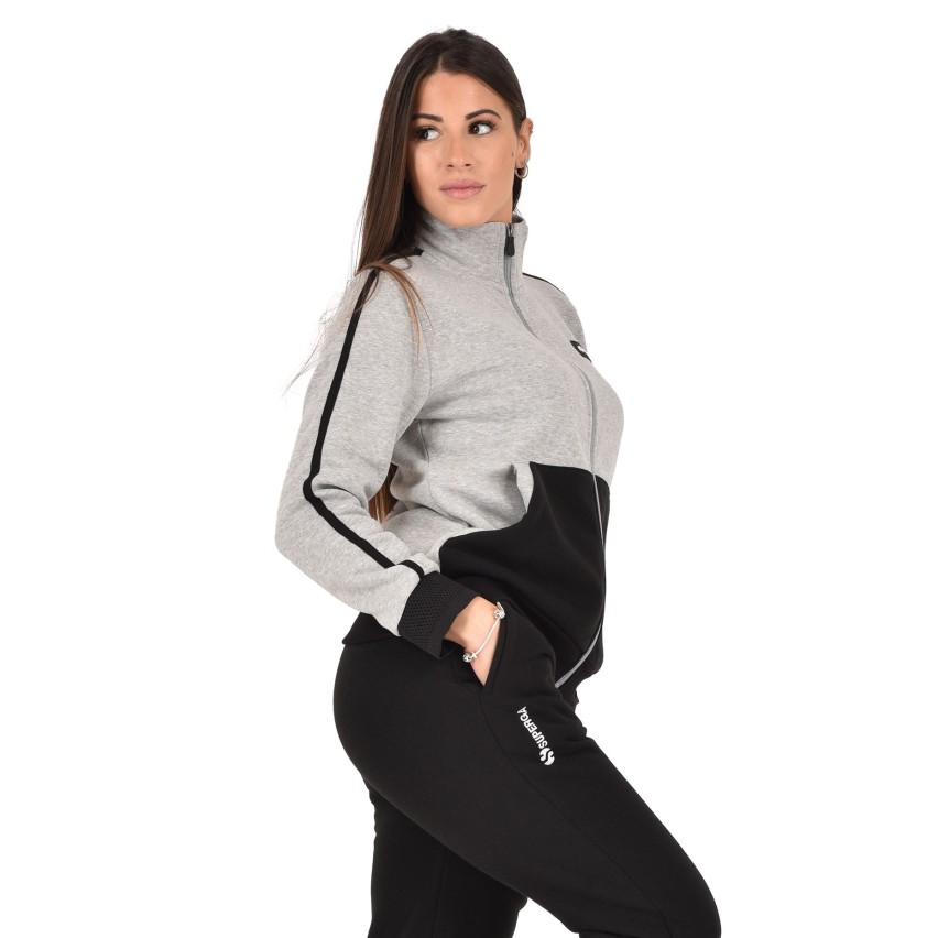 Tuta donna Superga 23251 cotone felpato invernale