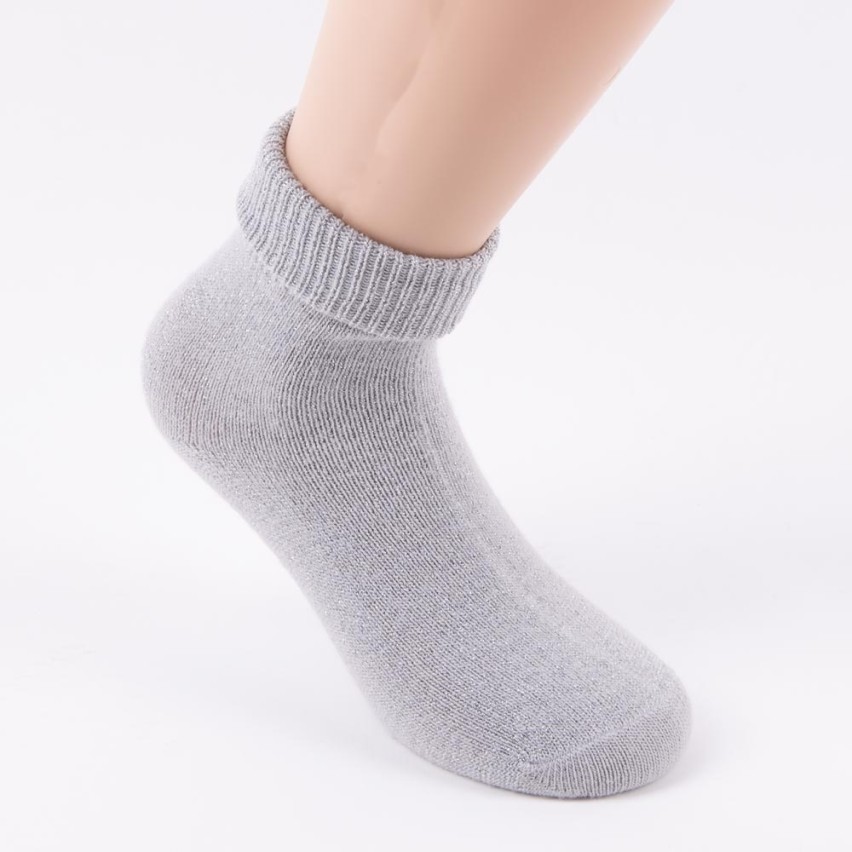 Calze donna invernali calde morbide grigio perla laminate argento ...