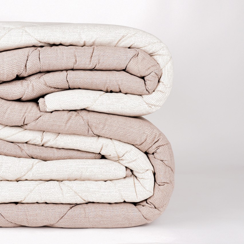 Trapunta letto matrimoniale Goben tortora Biancaluna calda | Intimorosa