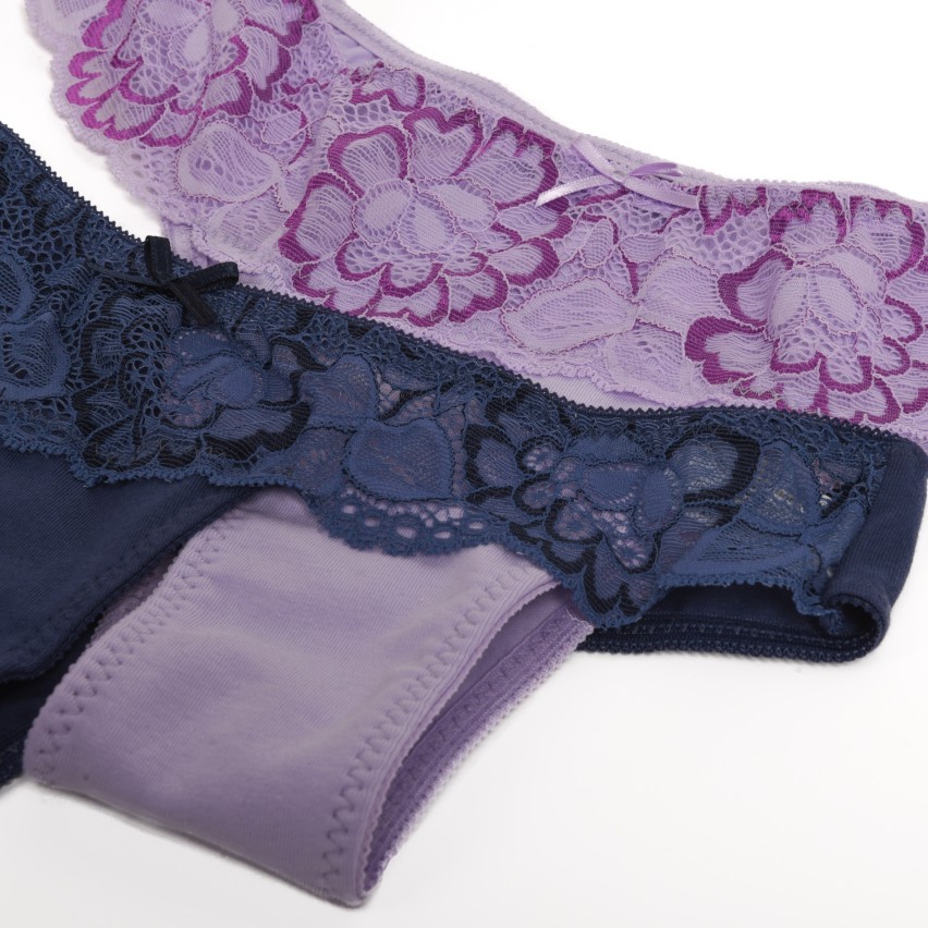 Brasiliana Jadea 6404 in cotone elasticizzato e pizzo 2 pezzi