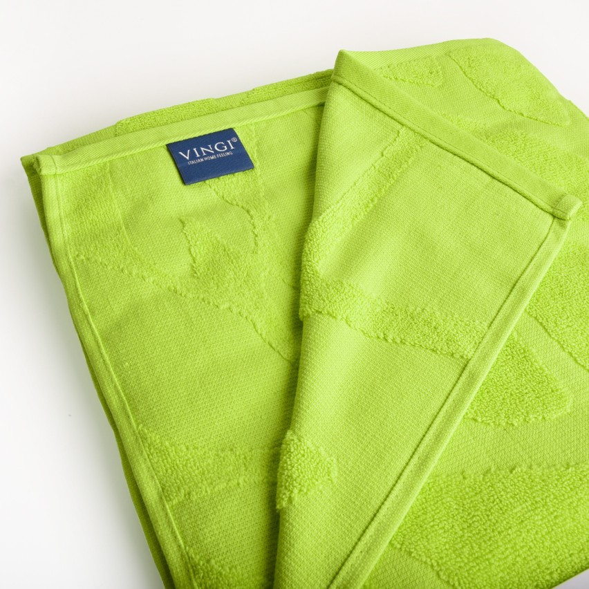 Telo mare Vingi spugna "Valencia" verde lime 100% cotone | Intimorosa
