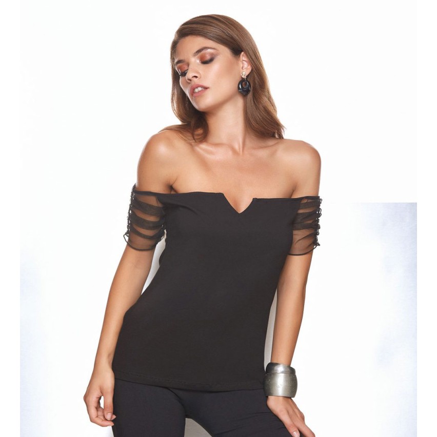 Maglia donna moda Rossoporpora ed299 scollo omerale cotone ...