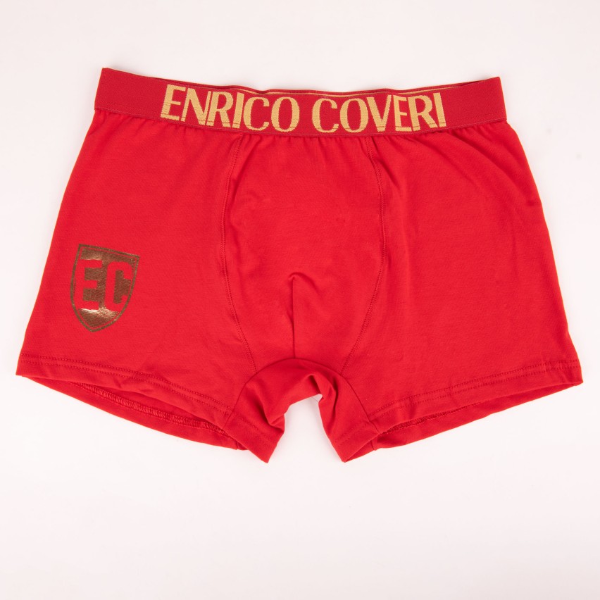 Boxer uomo intimo rosso Natale capodanno Enrico Coveri cotone | Intimorosa
