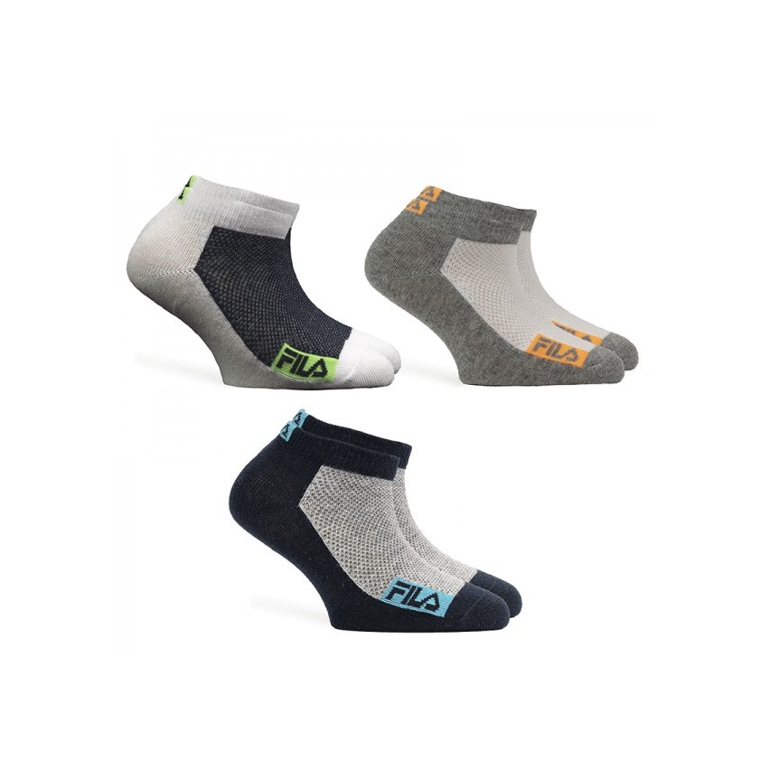 Fantasmini bambino Fila F1320D multicolor cotone 3 paia | Intimorosa