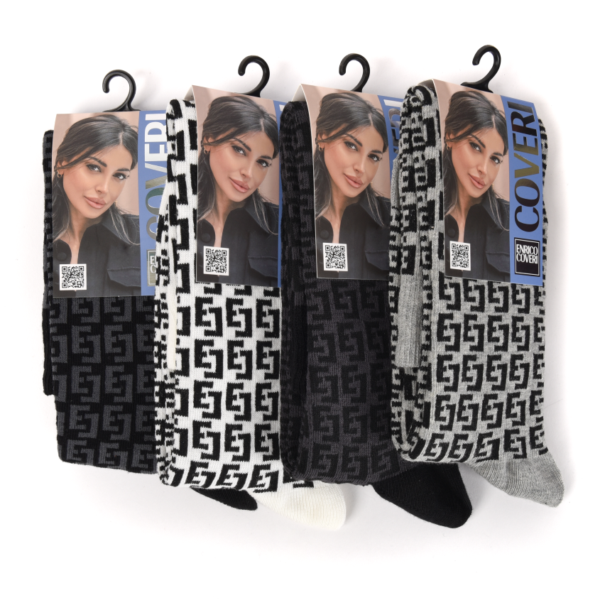 Calze donna caldo cotone Enrico coveri lunghe e calde Giorgia 296 4 ...