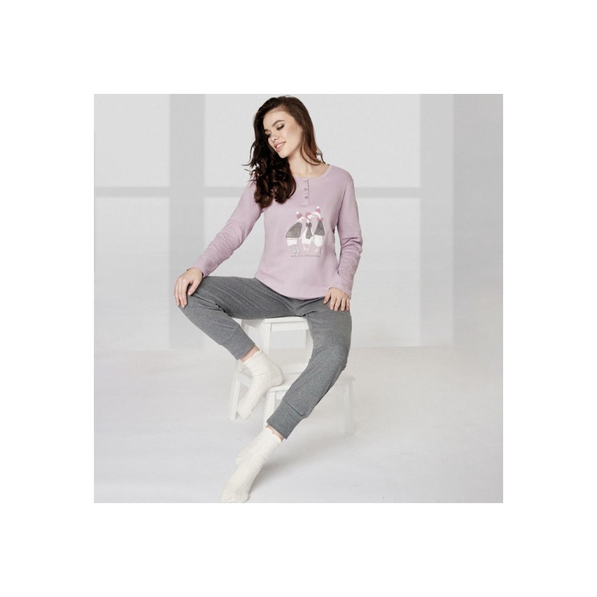 Pigiama donna serafino cotone Infiore GSO1450 | Intimorosa