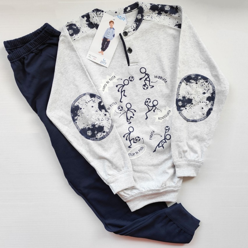 Pigiama Gary Bambino H20026 caldo cotone interlock | Intimorosa