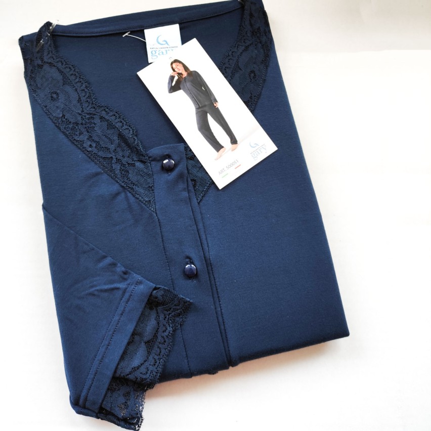 Pigiama donna Gary 500051 in viscosa con pizzo | Intimorosa