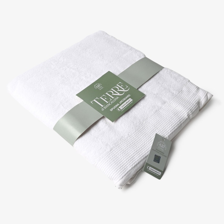 Telo bagno 100% cotone jacquard Biancaluna