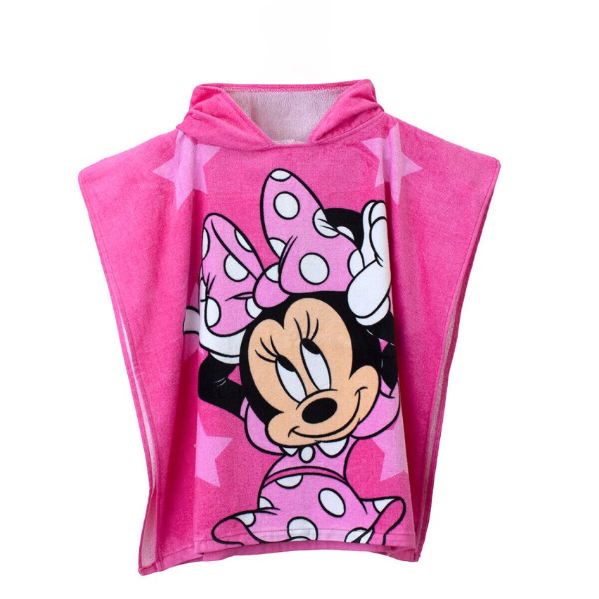 Poncho con cappuccio asciugamano bimba Minnie Disney