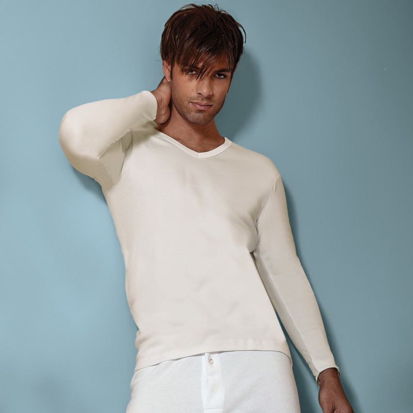 Maglia uomo lana Irge IRL5 manica lunga scollo a punta 3 pezzi