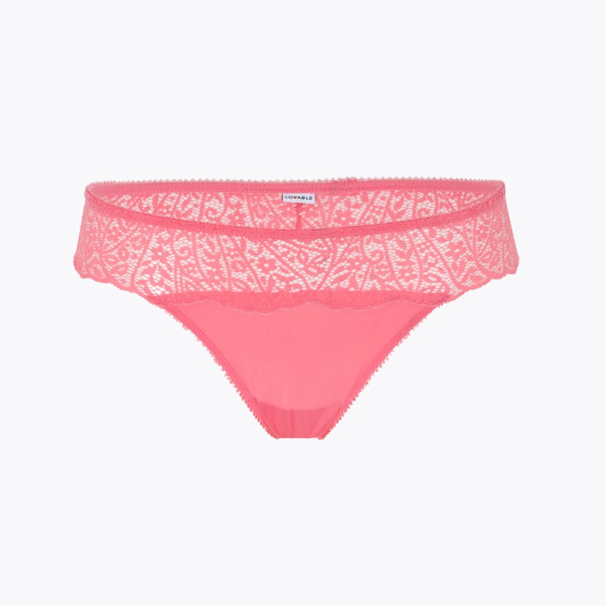 Brasiliano in pizzo e microfibra Lovable L0CNS corallo