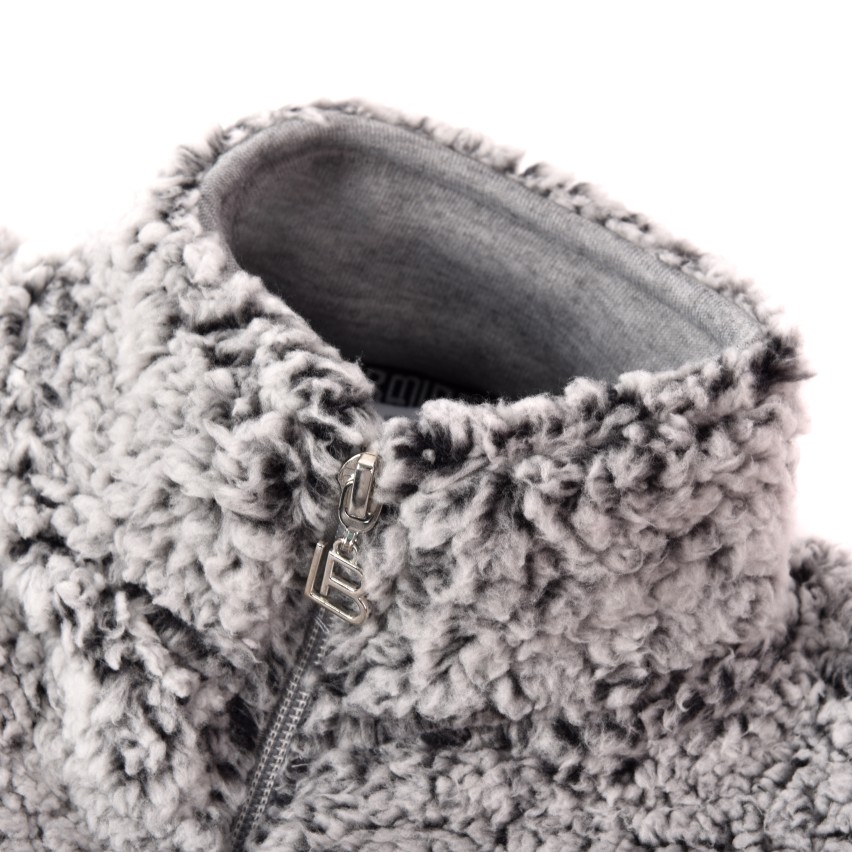 Giacca donna invernale pile sherpa Laura Biagiotti BPJ96592B grigio ...