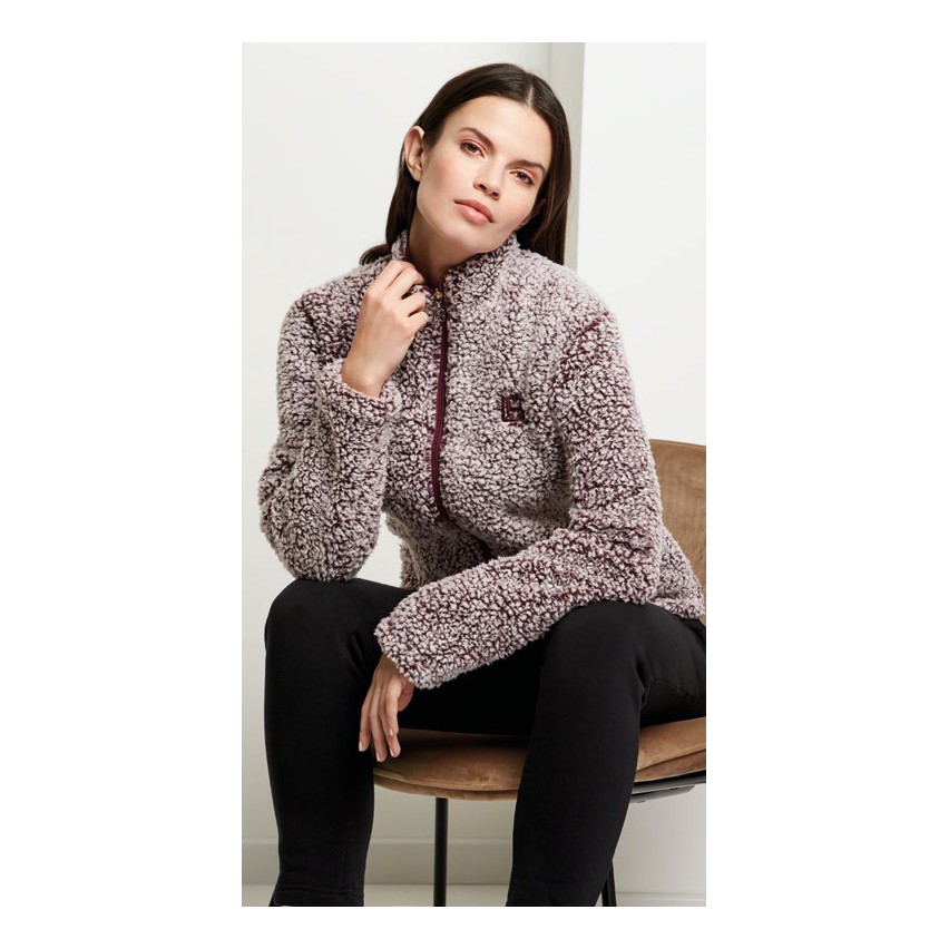 Giacca donna invernale pile sherpa Laura Biagiotti BPJ96592B bordeaux ...