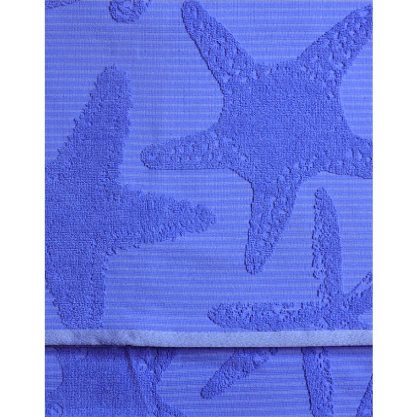 Telo mare Vingi spugna "Malaga" blu 100% cotone | Intimorosa