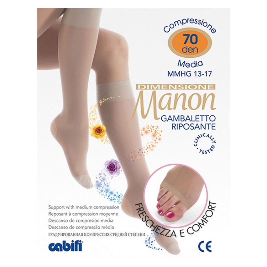 Gambaletti compressione graduata Cabifi Manon 70 punta aperta | Intimorosa