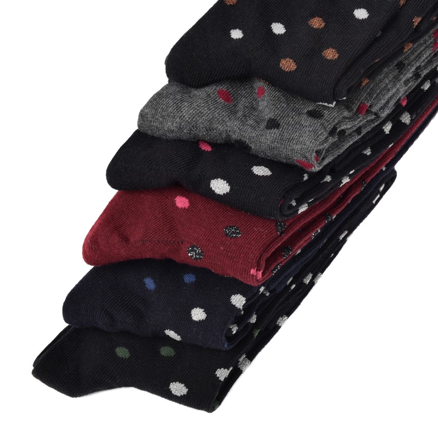 Calze lunghe gambaletto caldo cotone Meritex 6579 B 6 paia | Intimorosa