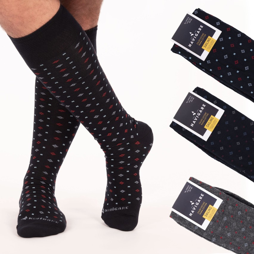 Calze lunghe uomo Navigare B2MS226 caldo cotone 3 pz | Intimorosa
