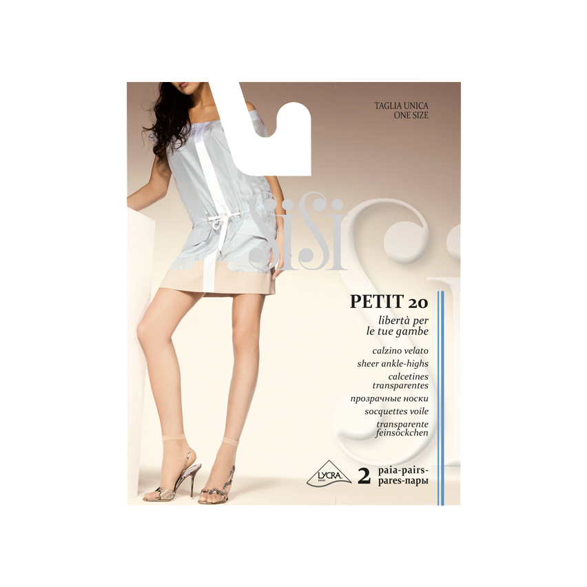 Calzini velati con punta invisibile SISI Petit 20 den 2 paia
