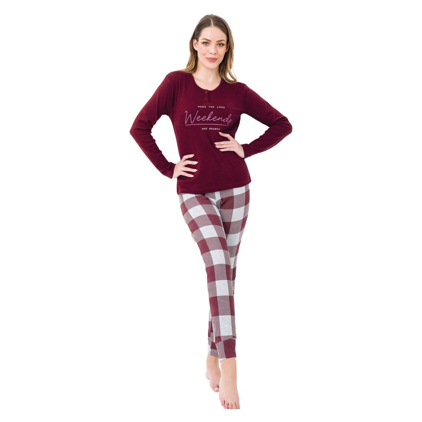 Pigiama donna caldo cotone interlock Il Granchio GP6001 | Intimorosa