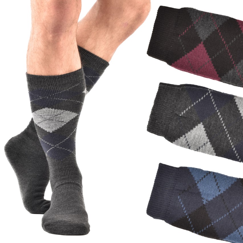 Calze termiche uomo invernali 80% lana 3 paia | Intimorosa