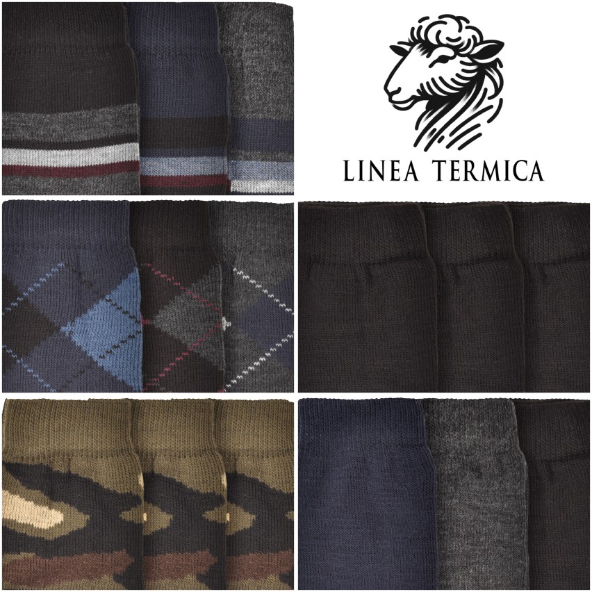 Calze termiche uomo invernali 80% lana 3 paia | Intimorosa